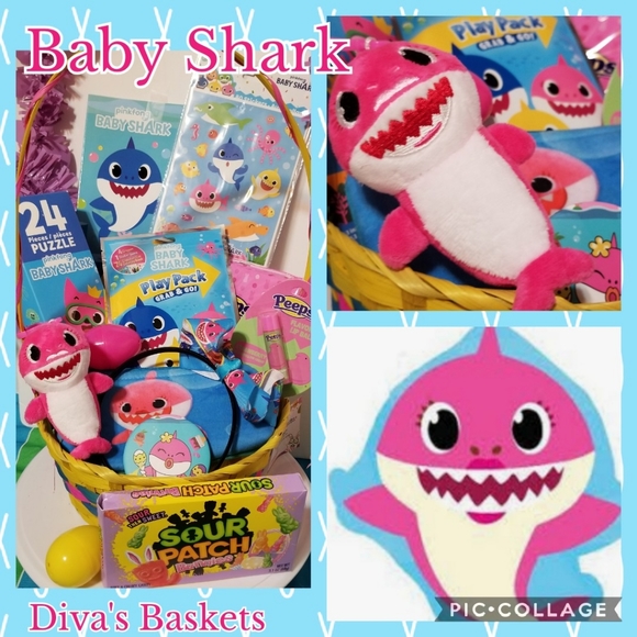 baby shark | Other | Nwt Pinkfong Baby Shark Easter Basket | Poshmark